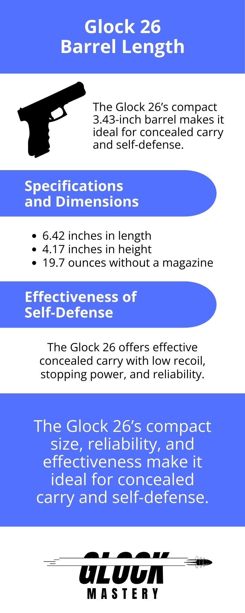 Glock 26 Barrel Length: Compact and Confidential - glockmastery.com